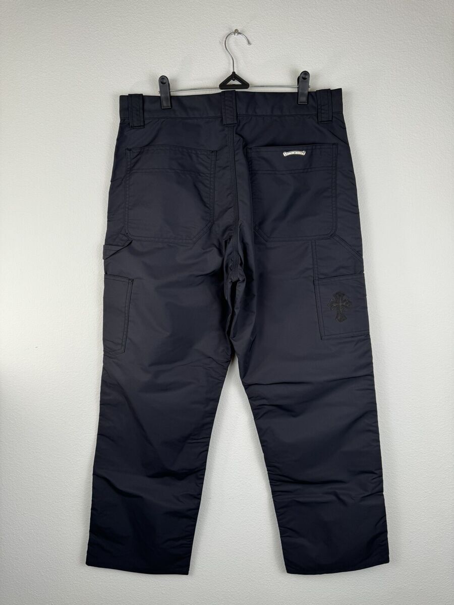 Chrome Hearts Leather Double Knee Nylon Carpenter Pants Size Chrome Hearts Leather Double Knee Nylon Carpenter Pants Size