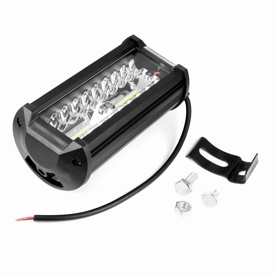 2pcs 7inch LED Light Bar Spot Flood Combo Work Driving Lights OffRoad ...