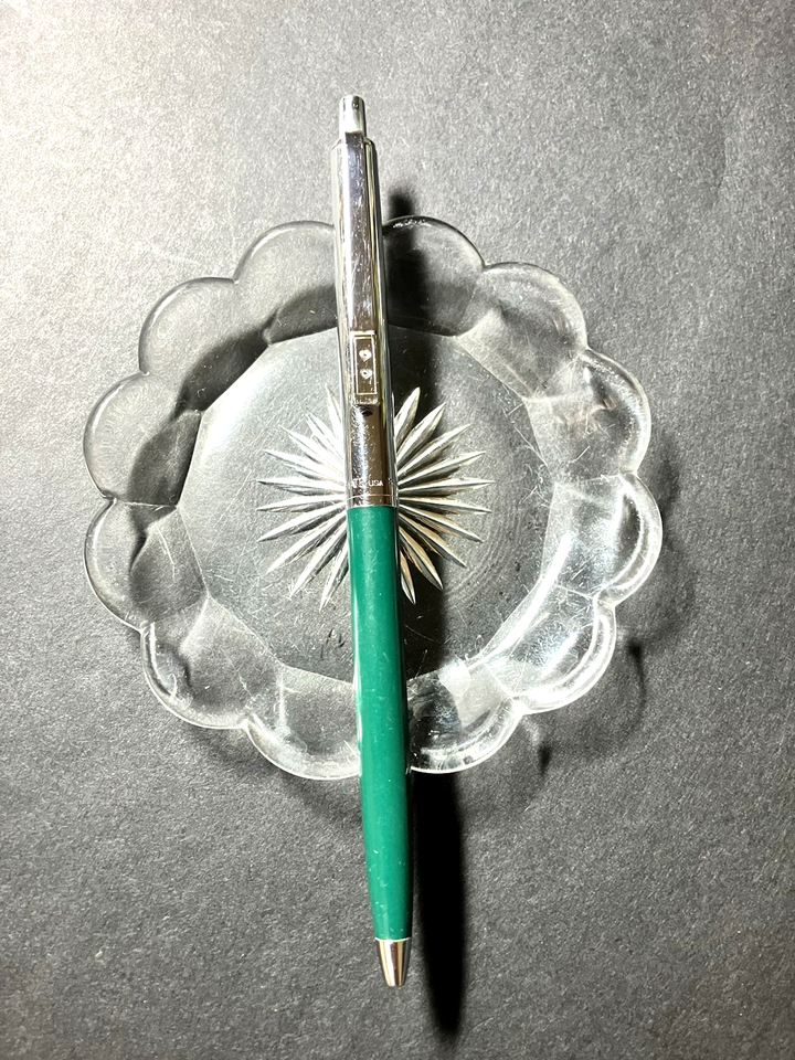 Vintage Double Heart Paper Mate Pen, Green & Chrome, Slim Profile, Ex ...