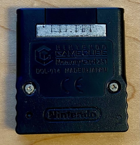 Official Nintendo GameCube Memory Card 251 Blocks DOL-014 Genuine OEM ...
