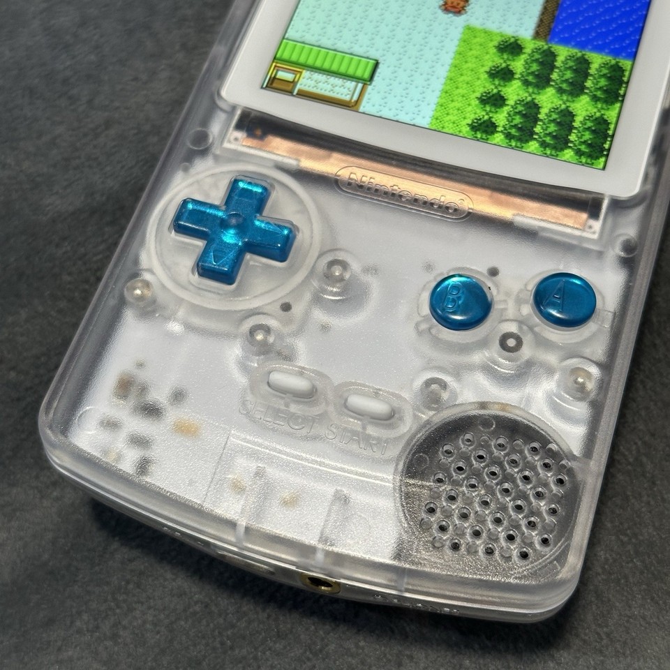 Game Boy Color FPGBC Console - IPS Screen + USB-C Rechargeable White ...
