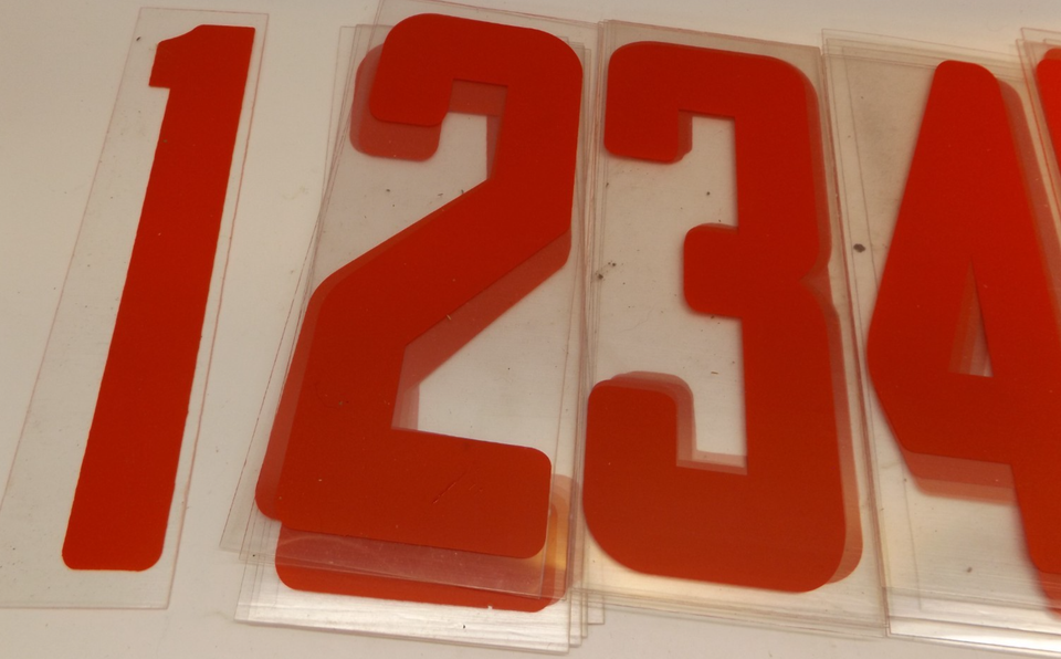 102 Red Used Plastic Outdoor Readerboard Marquee Sign Numbers Symbols 8 ...