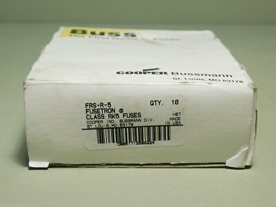 Pack of 8 Bussmann FRS-R-5 FRSR-5 5A 600VAC Fuse | eBay
