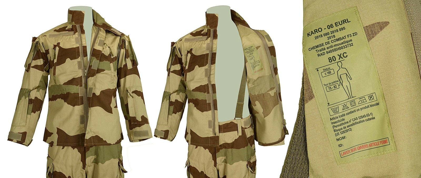 RARE veste de Treillis F3 nouveau modèle armée française camouflage ...
