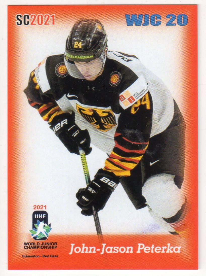 2020/21 JOHN-JASON PETERKA SC2021 WJC 20 RED ROOKIE #1/3 #GER-24 ...