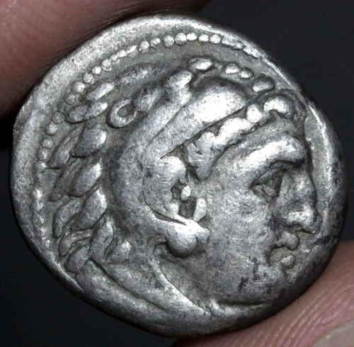 Alexander the Great Drachm Ancient Greek Silver Coin Zeus 323BC Very ...