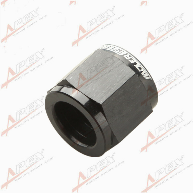 Aluminum 8AN AN8 AN-8 To 1/2" inch Tube Nuts Fuel Fitting Adapter Black ...