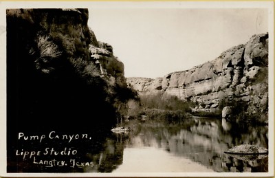 Landscape View Pump Canyon Langtry TX Lippe Studio RPPC Real Photo ...
