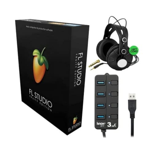 FL Studio 20 Fruity Edition Software Boxed Bundle with Closed-Back ...