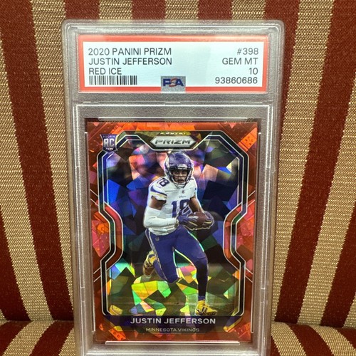 Justin Jefferson 2020 Panini Prizm Red Ice RC #398 PSA 10 | eBay