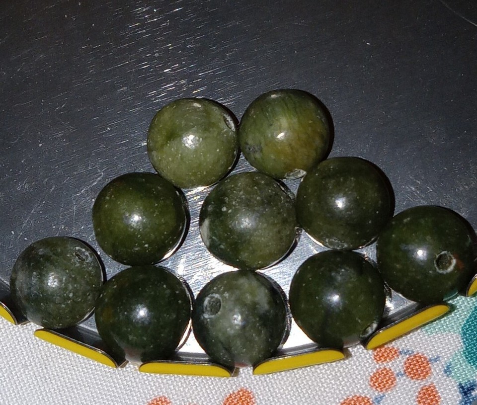 Set 100 Lot 8mm Green Connemara Marble Loose Round Beads Bracelets ...