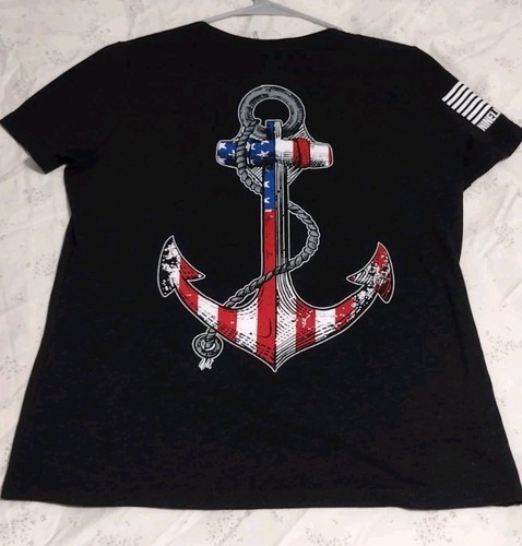 Nine Line Apparel Women's Doublesided Graphic T-Shirt Black Medium ...