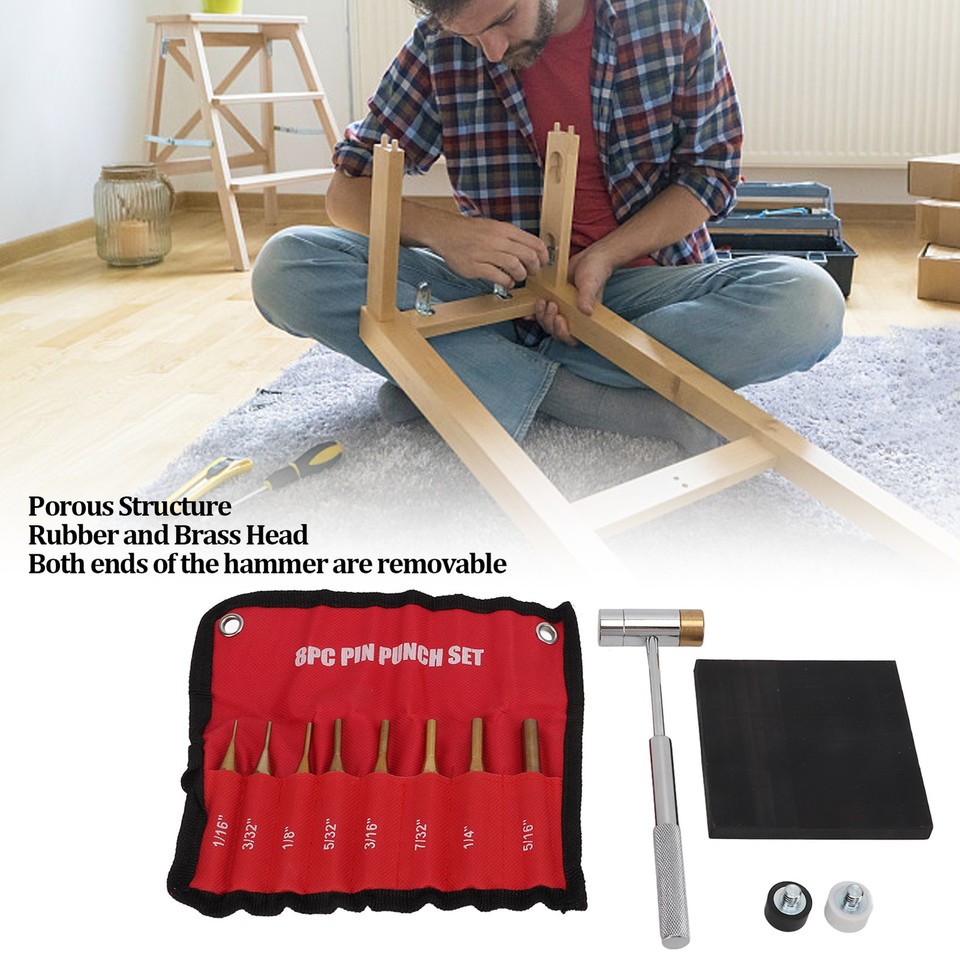 Brass Punch Set Porous Structure Detachable Ends 8 Different Sizes Fine ...