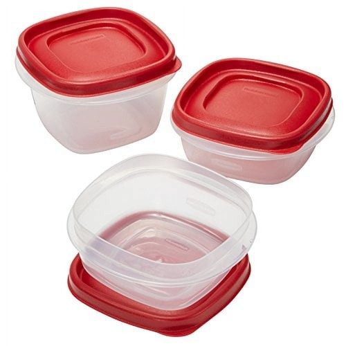 Rubbermaid 6-Piece Easy Find Lids Food Storage Containers Racer Red ...