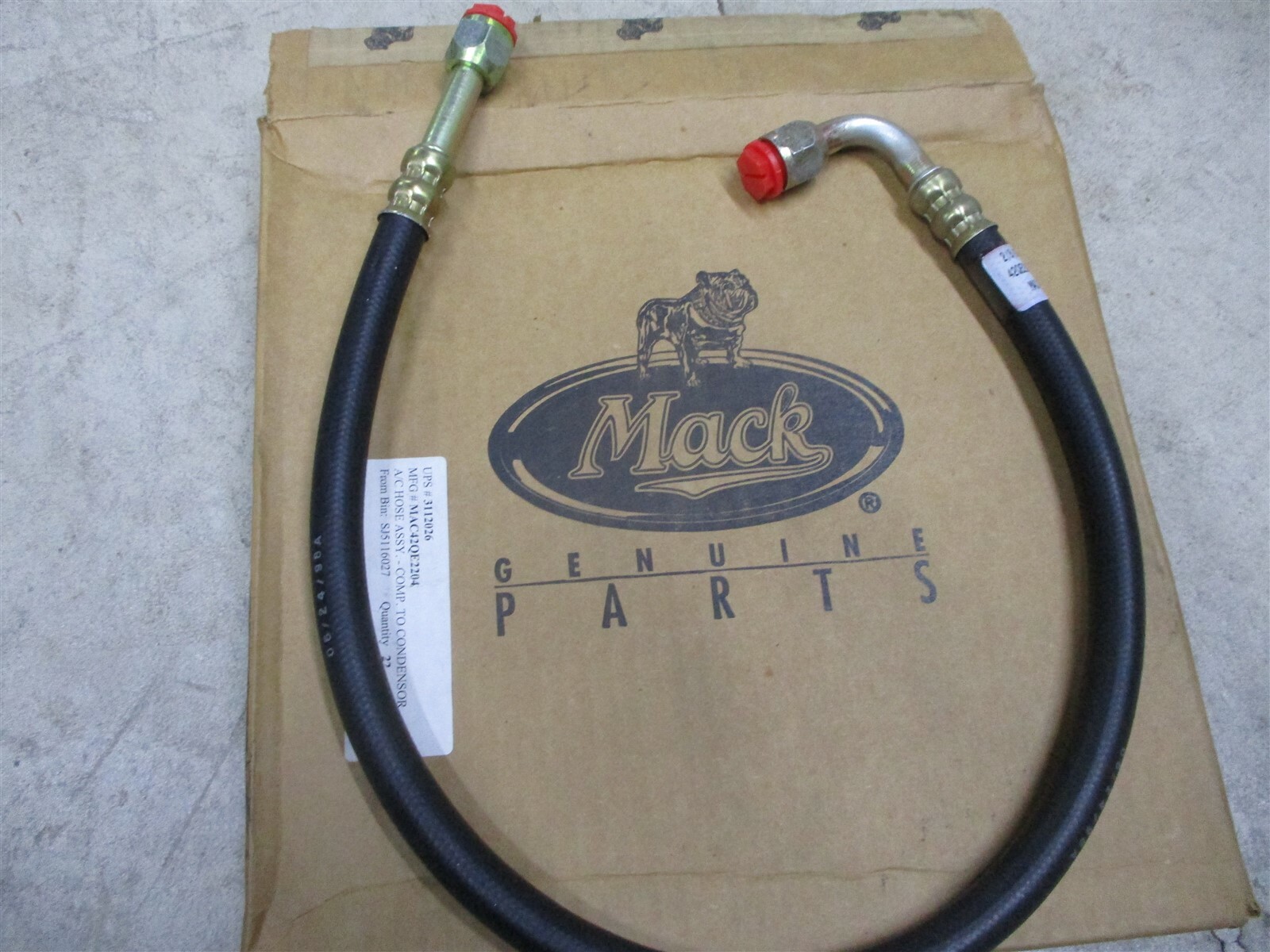 42QE2204 GENUINE MACK TRUCK AC HOSE CONDENSER TO COMPRESSOR for sale ...