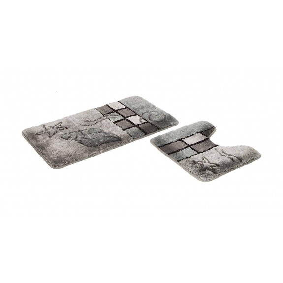 Badematten-Set 2-teilig Teppich | Badvorleger WC-Vorleger mit/ohne U ...