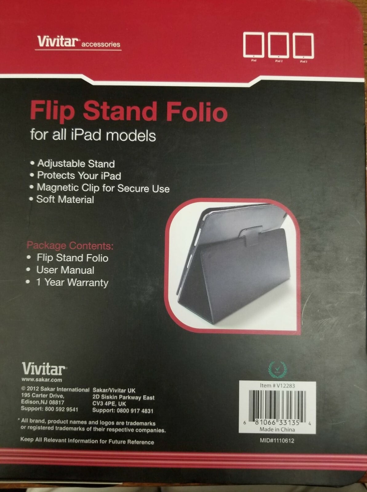 Vivitar accessories Flip Stand Folio for iPad 2 & 3 #V12283 | eBay