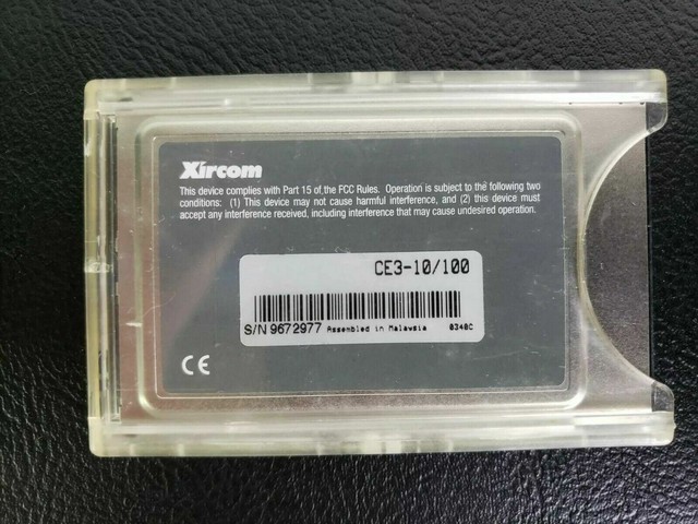Xircom CreditCard PCMCIA PC Card 10/100 Ethernet Adapter for sale ...