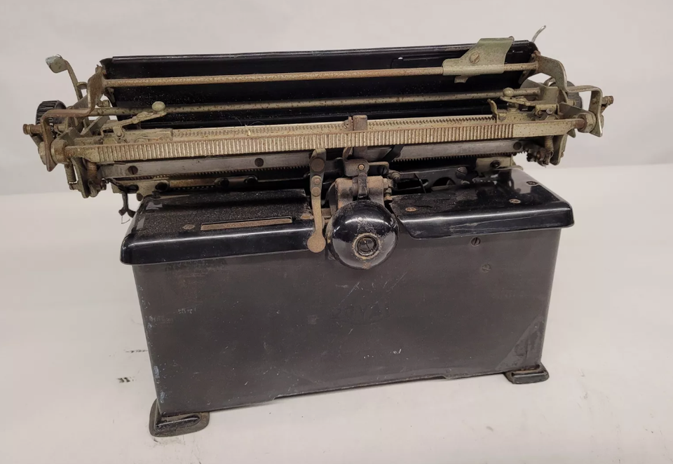 Antique Royal Typewriter with Dual Beveled Glass Sides 1900s w Adding ...