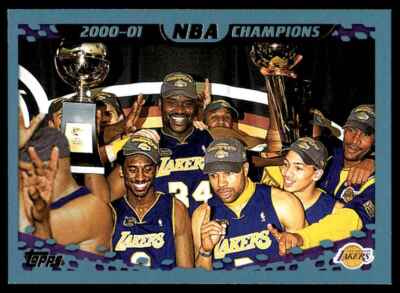 2001-02 Topps 2000-01 NBA Champions Los Angeles Lakers #220 | eBay