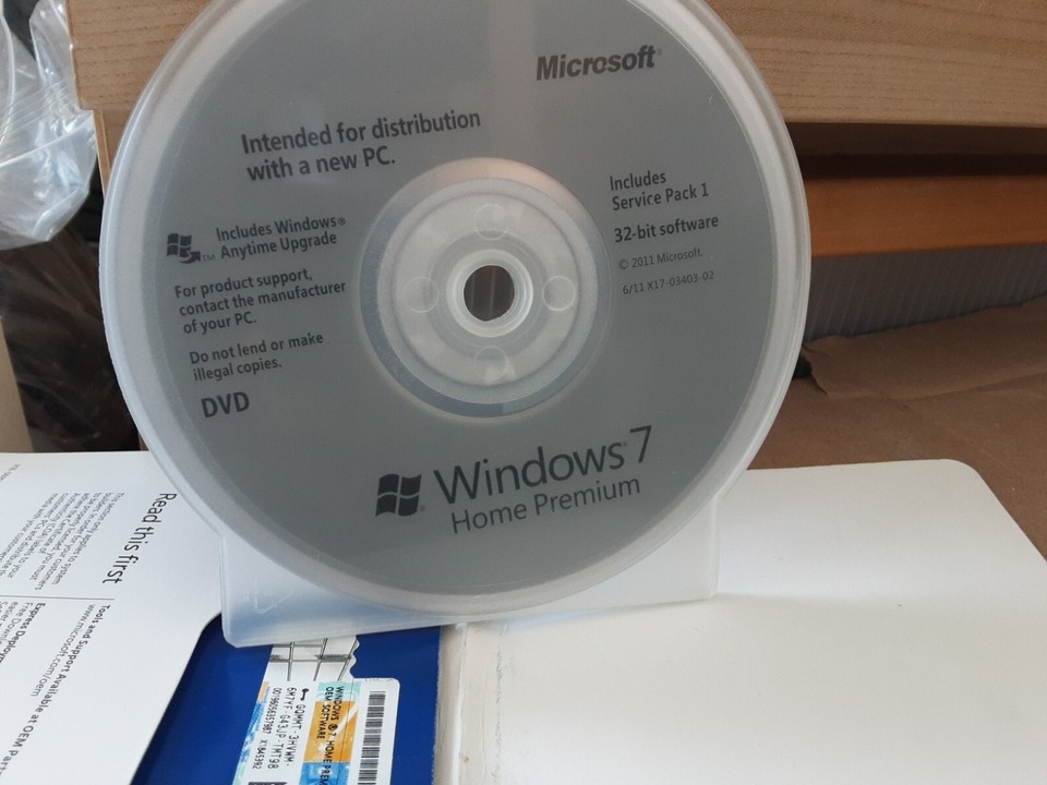 GENUINE Windows 7 Home Premium 64-bit English OEM System Builder Pack ...