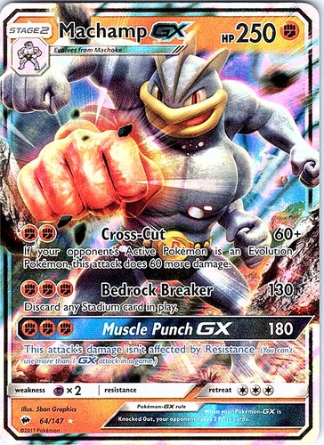 Machamp GX 64/147 SM - Burning Shadows Holo Ultra Rare NM | eBay
