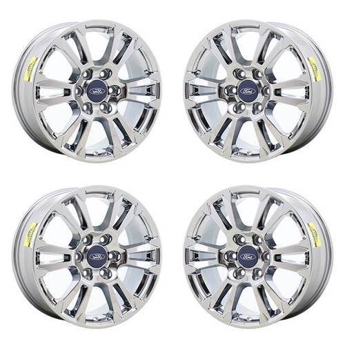 18" FORD F-150 PVD BRIGHT CHROME WHEELS-C RIMS FACTORY OEM 10001 ...