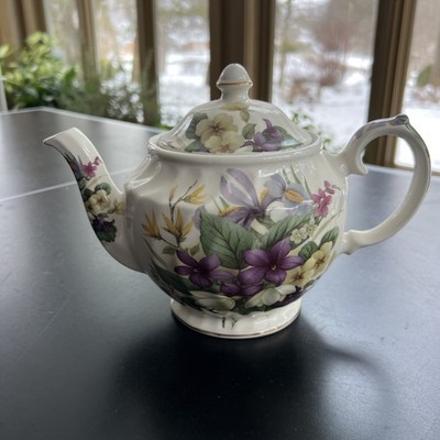 Vintage Windsor China Tea Pot Floral Design Made In England | eBay