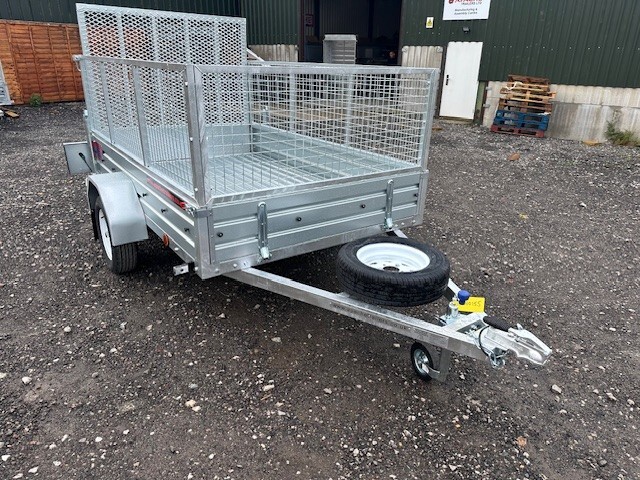 EX DEMO 8x4 Utility Trailer with cage & rear ramp, + free spare + rear ...