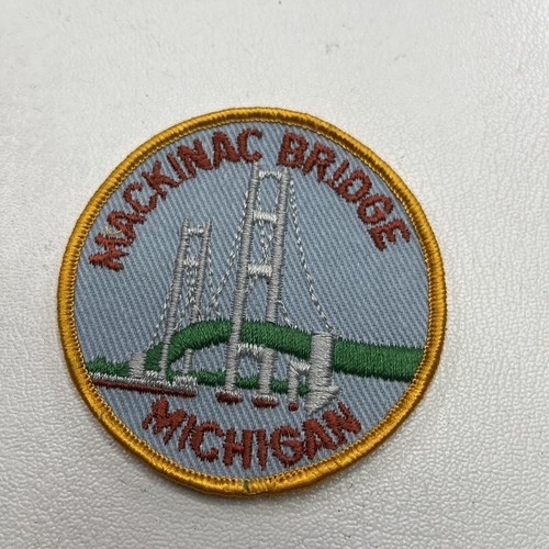 Vintage MACKINAC BRIDGE MICHIGAN Patch (Travel Tourism Architecture ...