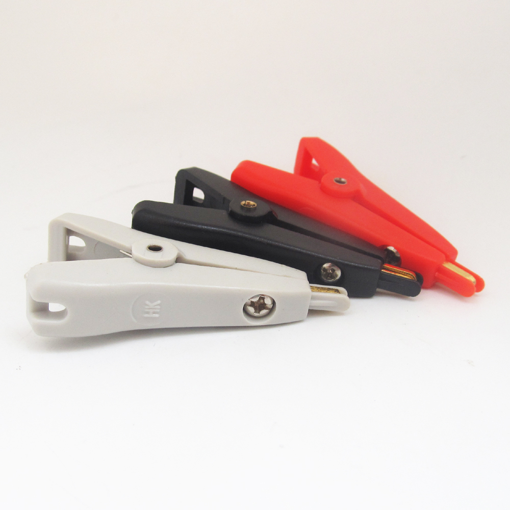 100x Gold Plated Copper Alligator Kelvin Test Clip Duckbill Clamp for ...