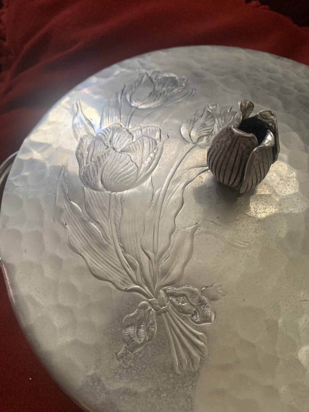 Hand Wrought Creations by Rodney Kent Hammered Aluminum Covered Dish ...
