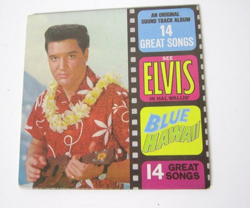 1980's Chu Bops Mini Album Bubble Gum Record Elvis Presley Blue Hawaii ...