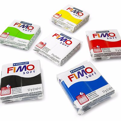 FIMO Soft Polymer Modelling Clay Starter Set of 6 x 57g Clays - Starter ...
