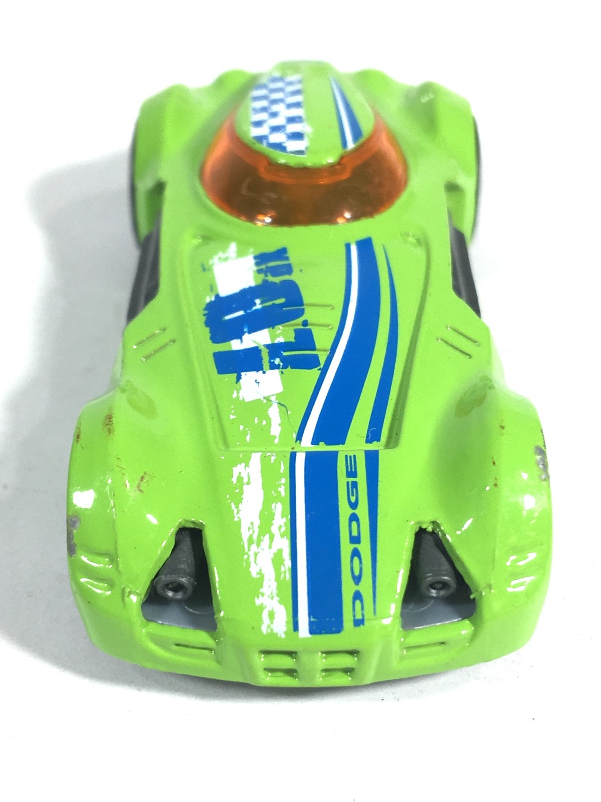 Hot Wheels Dodge XP-07 Lime Green M3312 Race Car Racing Checks Toy ...