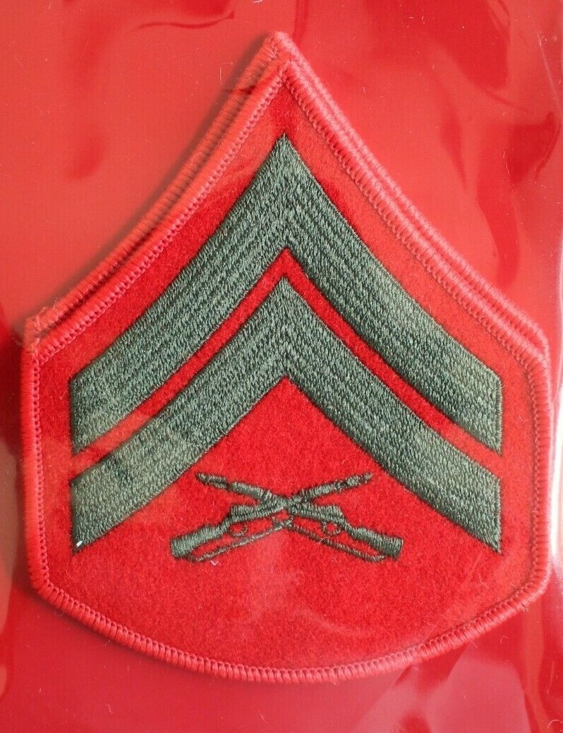 USMC US MARINE CORPS E-4 CPL CORPORAL SERVICE DRESS GREENS SLEEVE RANK ...