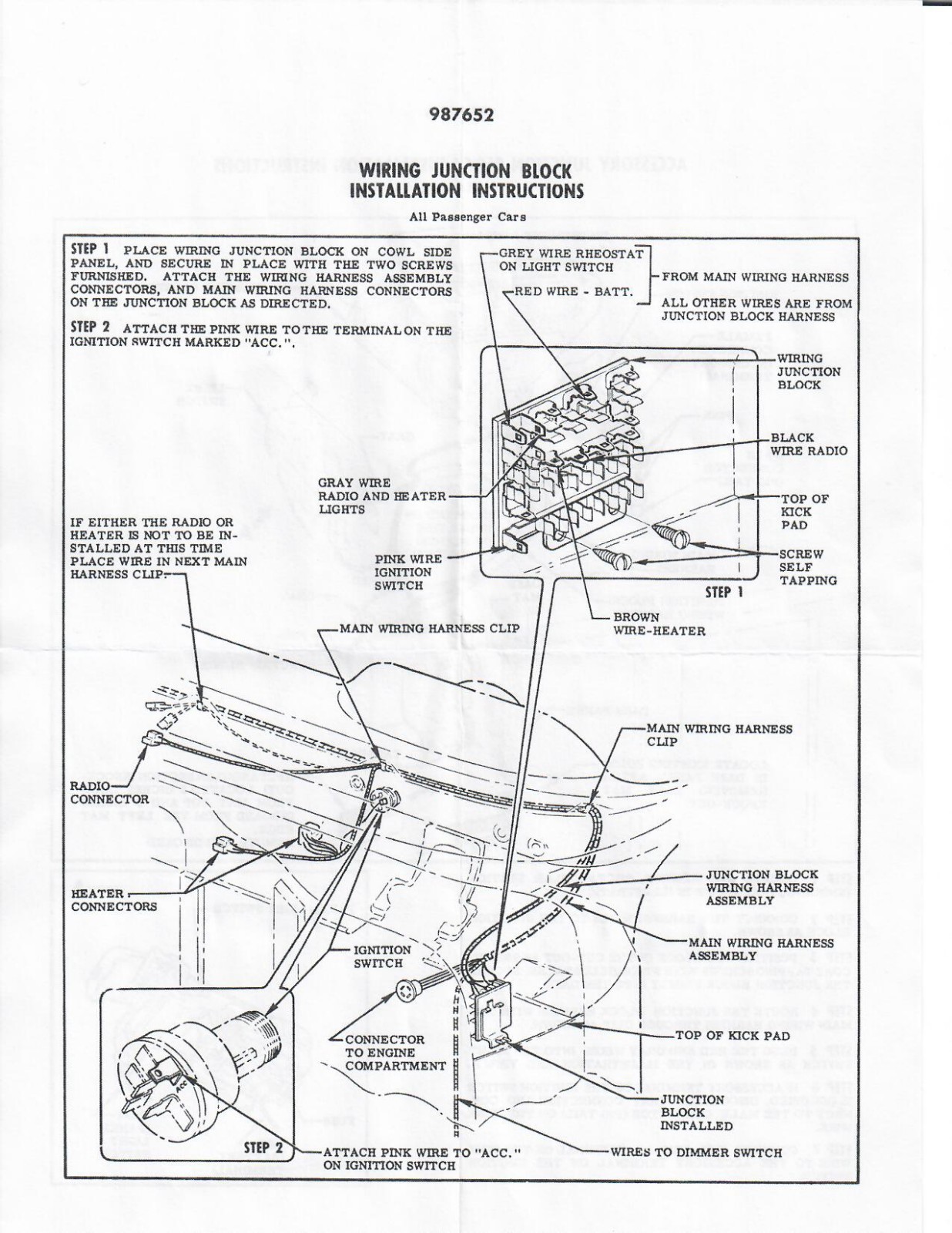 1955 1956 1957 CHEVROLET 6 & 8 CYL FUSE BLOCK WITH PRIMARY WIRING NEW ...