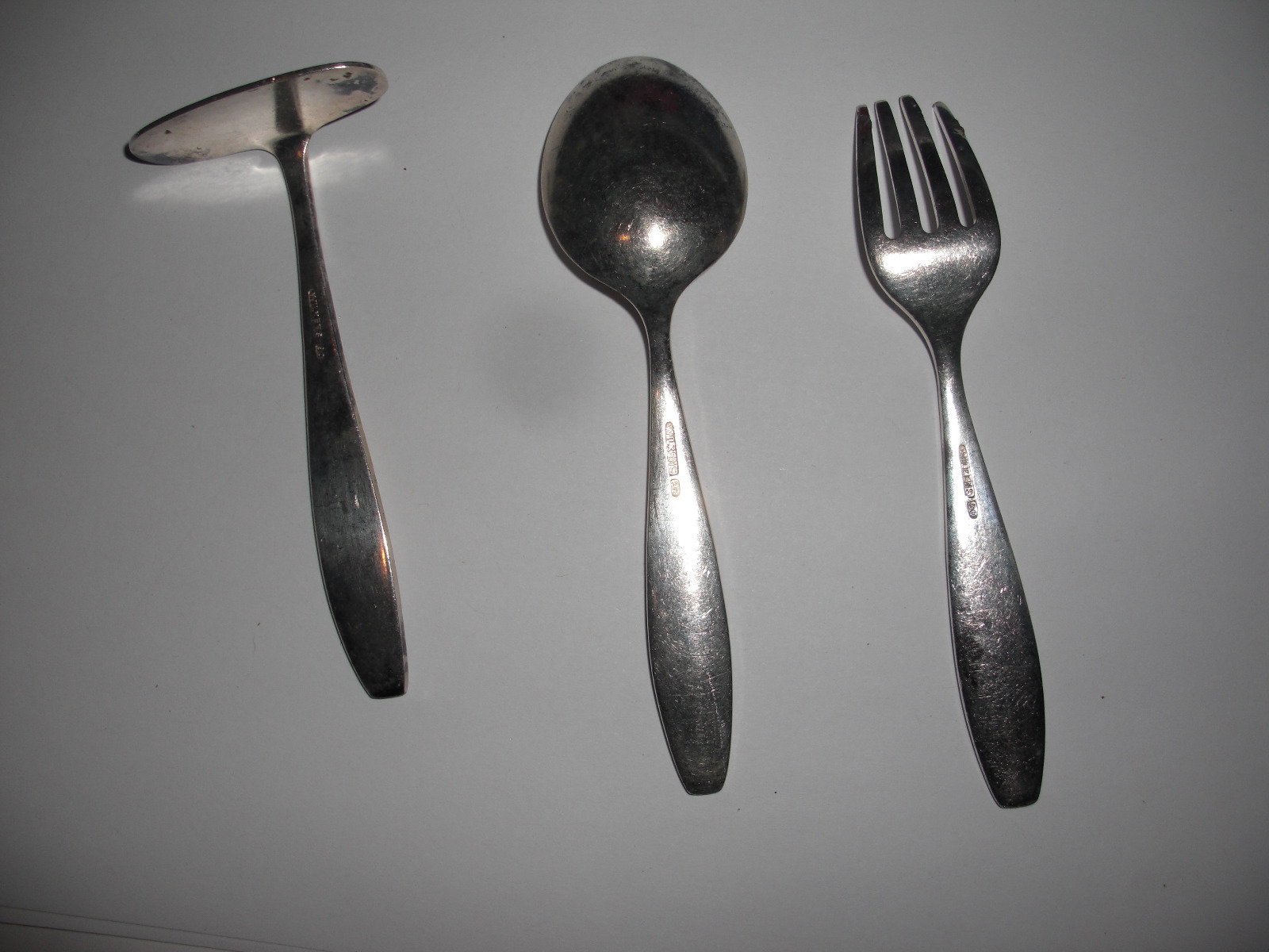 DISNEY SILVERWARE UTENSILS WILKENS 90 SILVER FORK SPOON & CRUMB SWEEPER ...