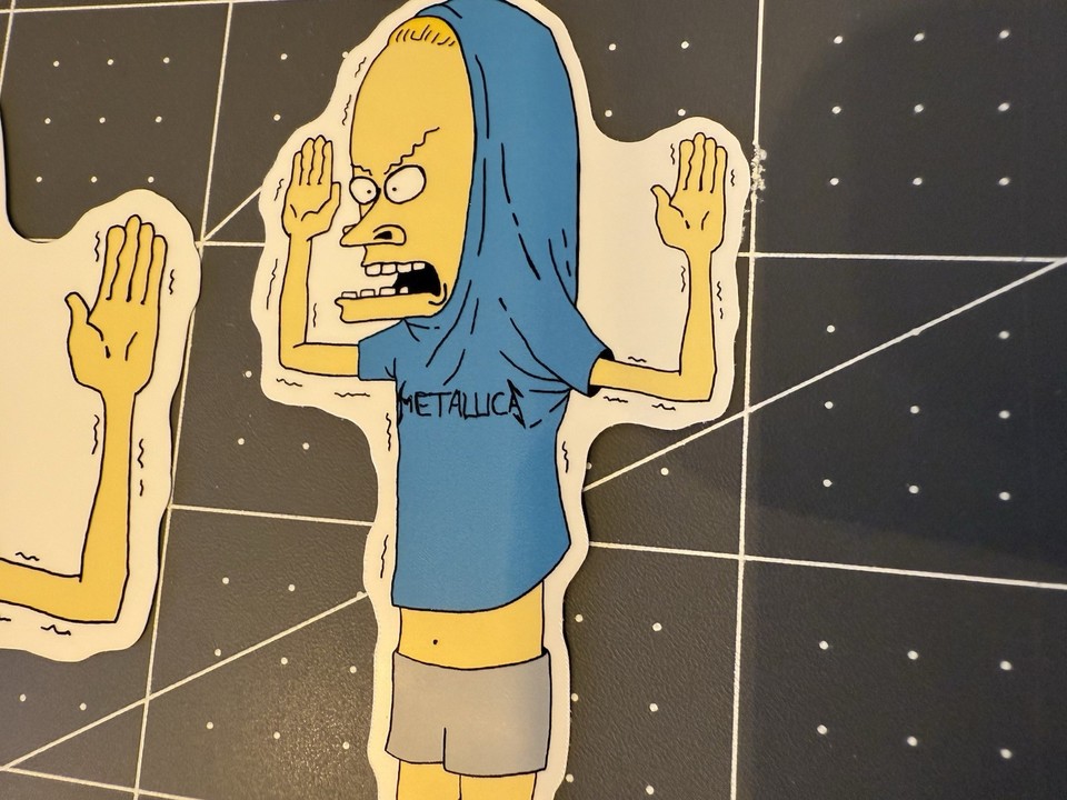 Cornholio Beavis & Butthead 4” 2 Sticker Lot MTV Metallica Beavis | eBay