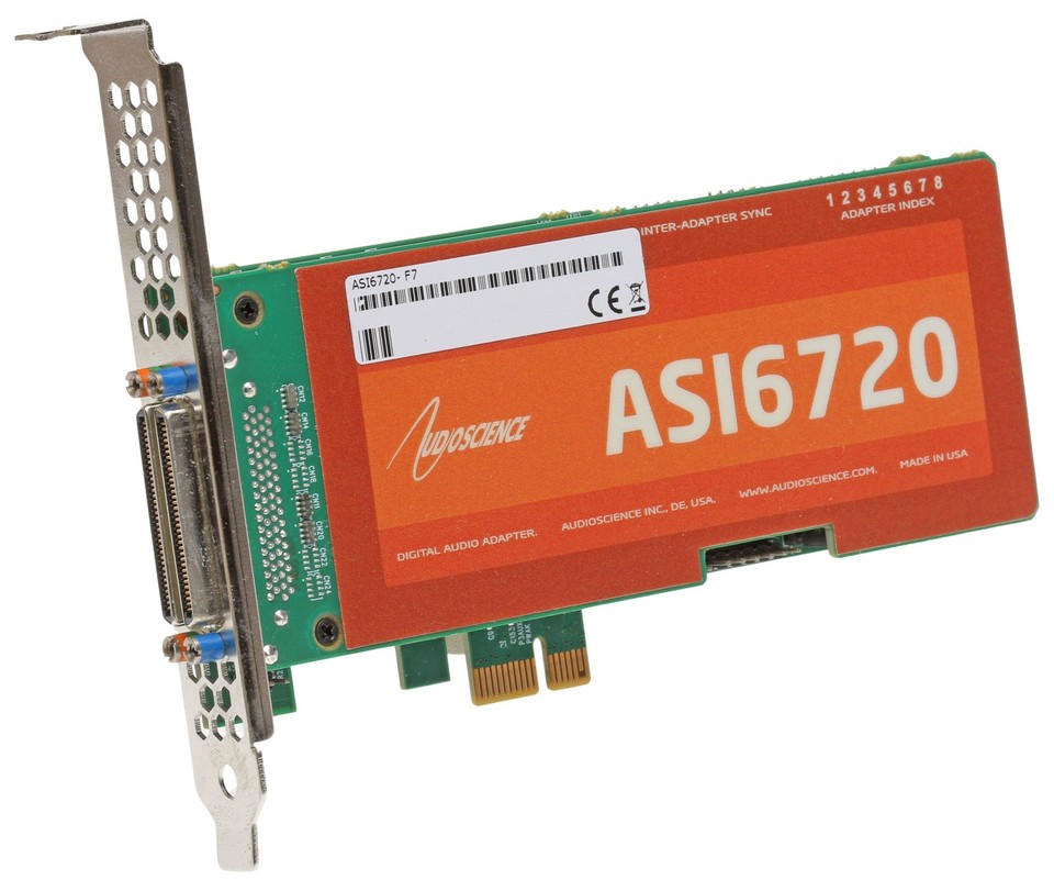 AudioScience ASI6720 Broadcast 2+2 Channel Balanced Analog PCIe Sound ...