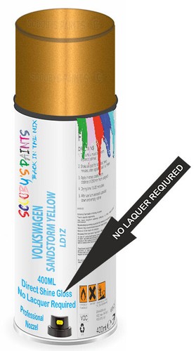 VW Beetle Cabrio Sandstorm Yellow LD1Z/9U Direct Gloss Shine Aerosol ...