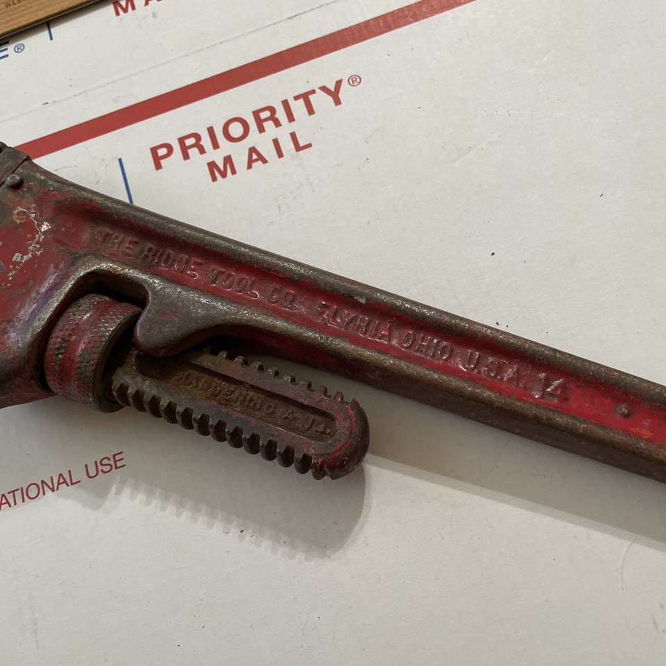 RIDGID 14" PIPE WRENCH Red good shape | eBay