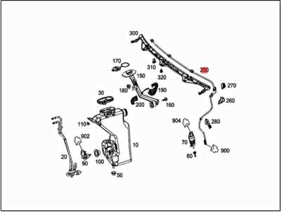 Genuine MERCEDES A205 C205 S205 W205 C-CLASS W205 Hose line 2058600292 ...