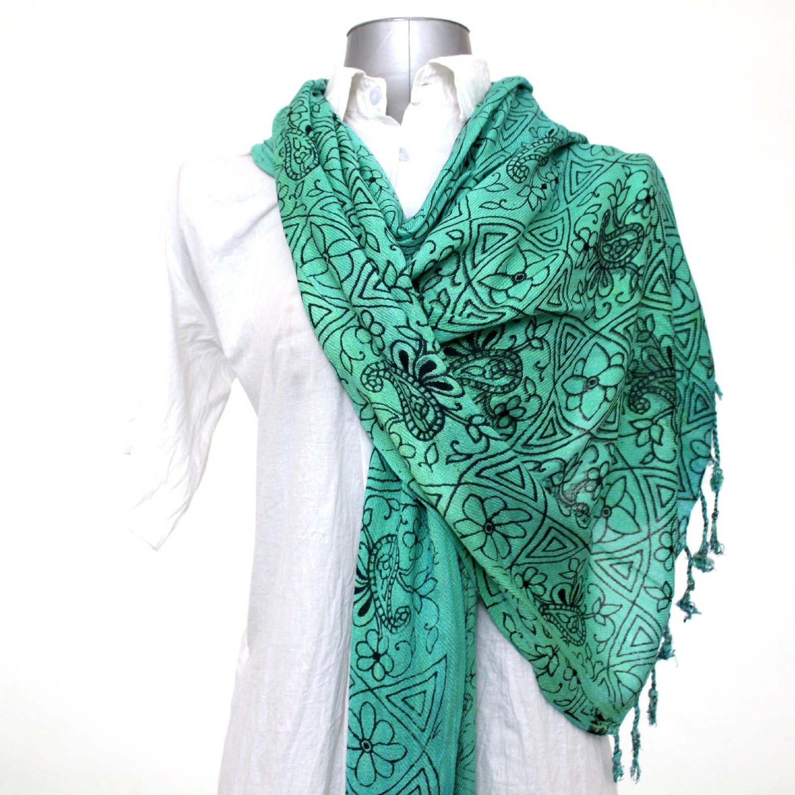 Soft Cotton Neck Wrap Women Beautiful Neckerchief Hijab Bohemian Gypsy ...