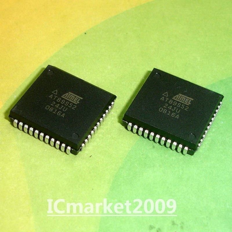 10 PCS AT89S52-24JU PLCC-44 89S52 8-bit Microcontroller with ...