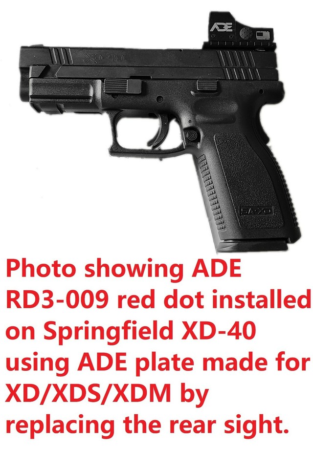 Springfield XD,XDM Elite, XDS Mount Plate for BURRIS FASTFIRE, INSIGHT ...