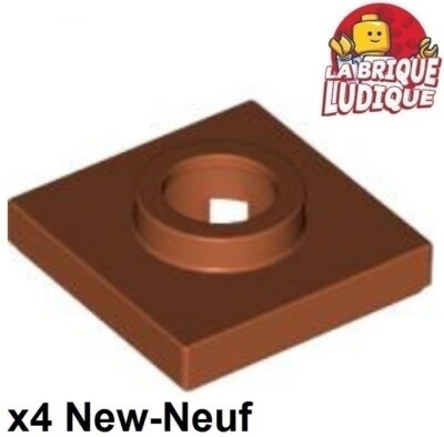 Lego 4x turntable plaque tournante square base carré 2x2 dark orange ...