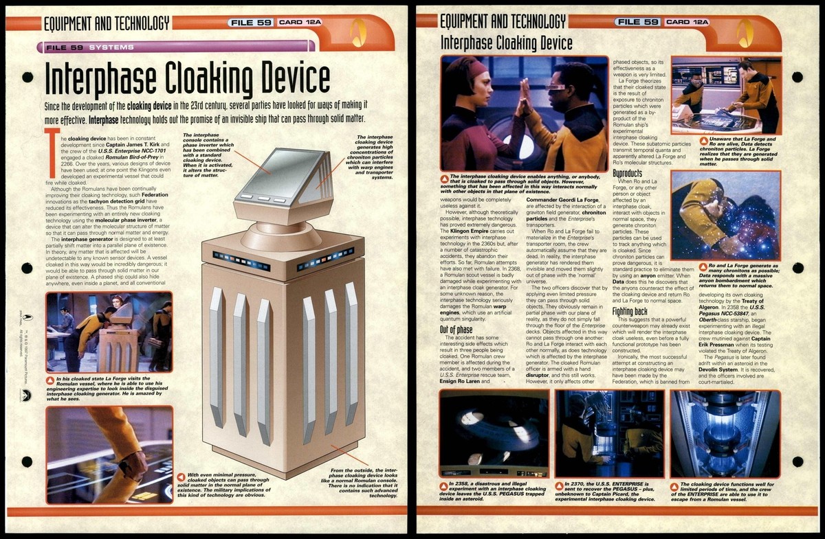 Phased Cloaking Device Cloaking Device | Memory Beta, Non Canon Star