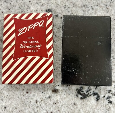 vintage zippo lighter Candy Stripe Box | eBay