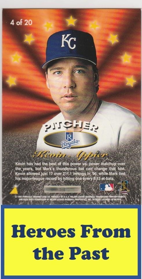 1997 Pinnacle Cardfrontations #4 Mark McGwire / Kevin Appier 053-C | eBay